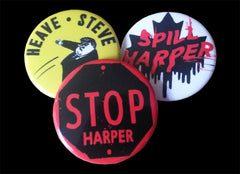 Stop Harper Buttons – Adbusters Media Foundation